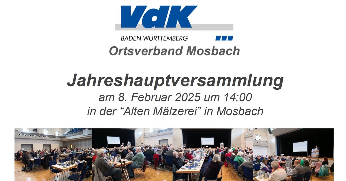 Jahreshauptversammlung 2025 - Sozialverband VdK Baden-Württemberg e.V.