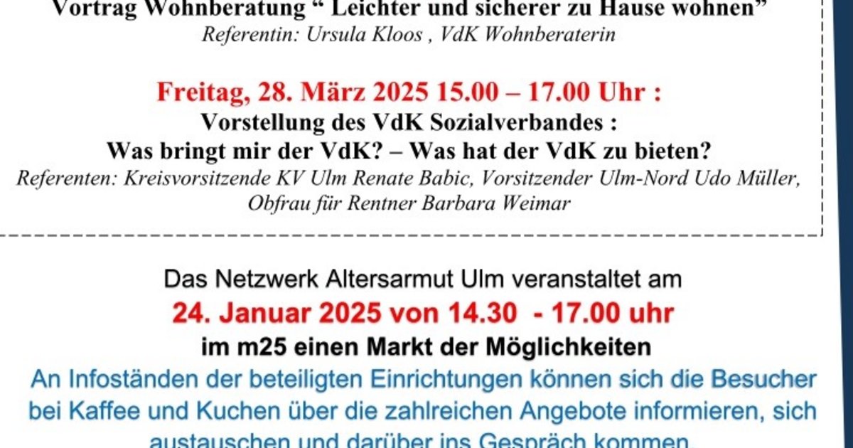 Altersarmut / Markt der Möglichkeiten - Sozialverband VdK Baden ...